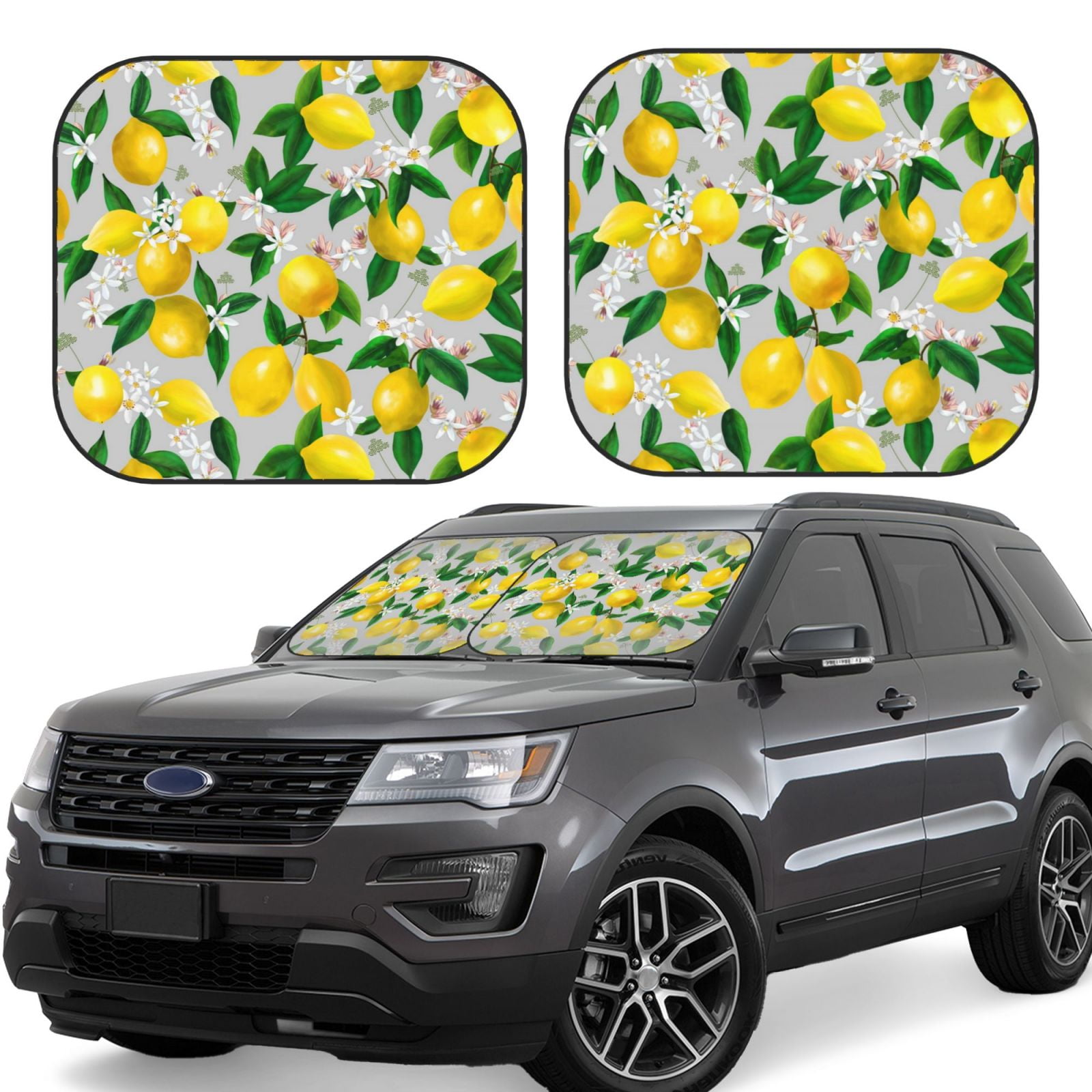 Honeii Lemon Seamless Pattern Oil Painting Effect Print Foldable Car ...