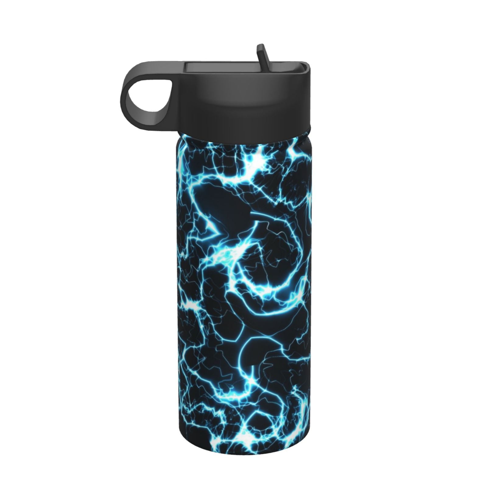 Honeii Lightning Print 18 oz Insulated Water Bottle with Straw Lid ...