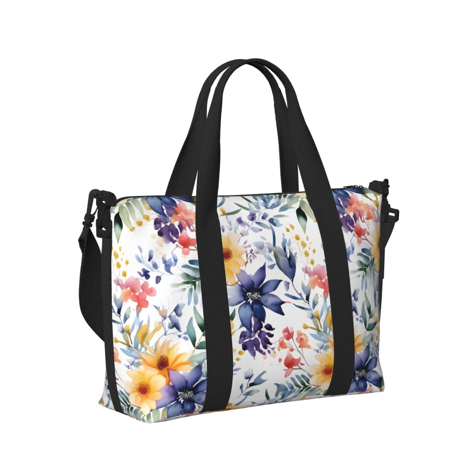 Honeii Lilies Flowers Print Hand Travel Bag,Travel Duffle Bag ...