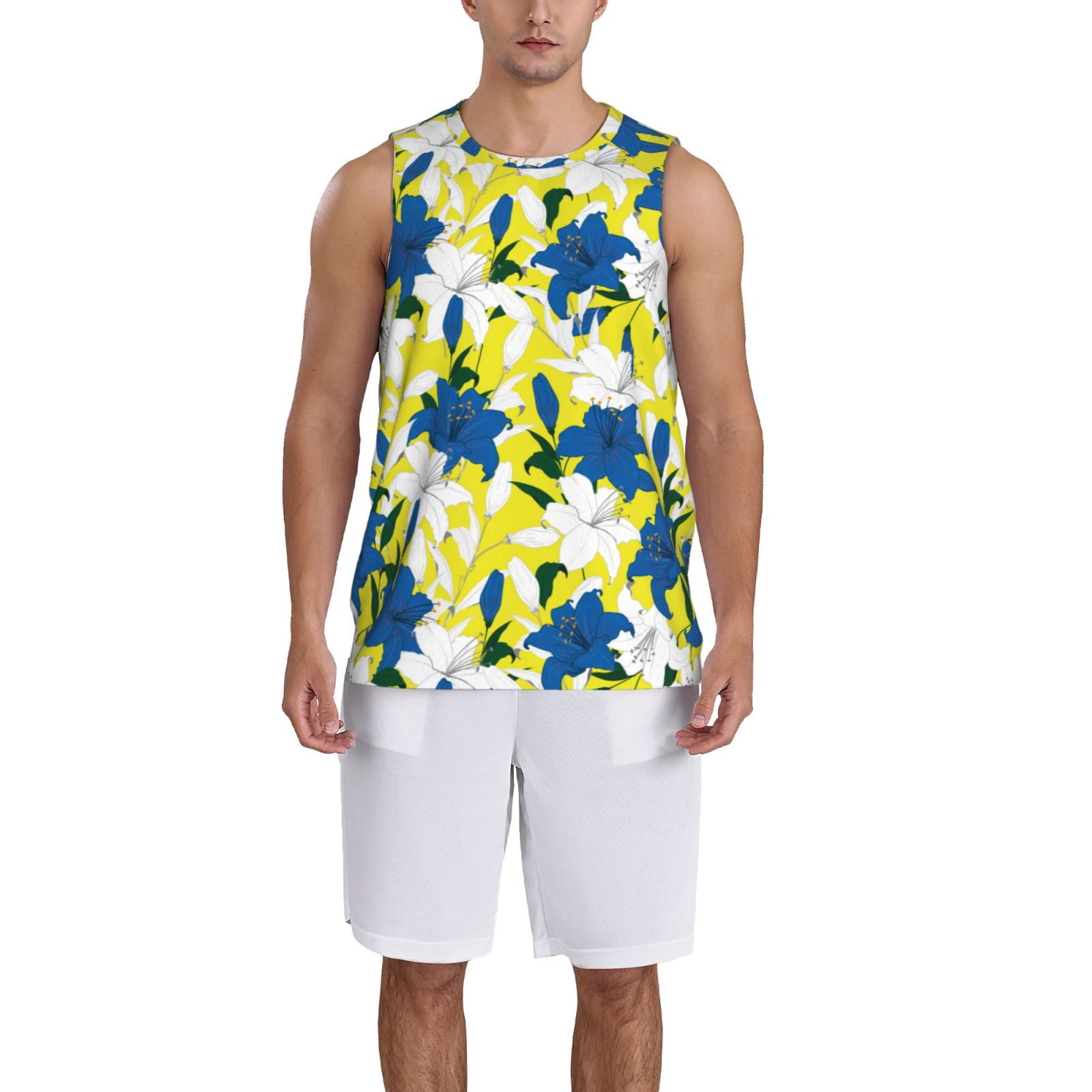 Honeii Lilies Flowers print basktball shirt for men and women, Unisex ...