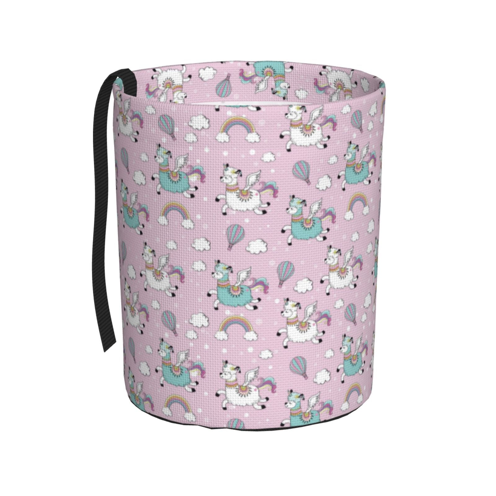 Honeii Llama Unicorn and Rainbow Print Waterproof Car Trash Can ...