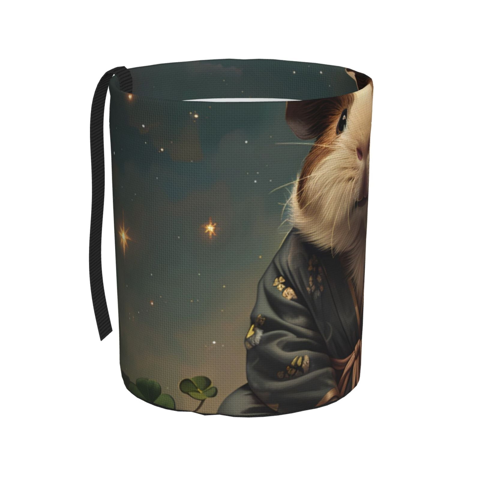 Honeii Lotus Leaf Starry Sky Guinea Pig Print Waterproof Car Trash Can ...