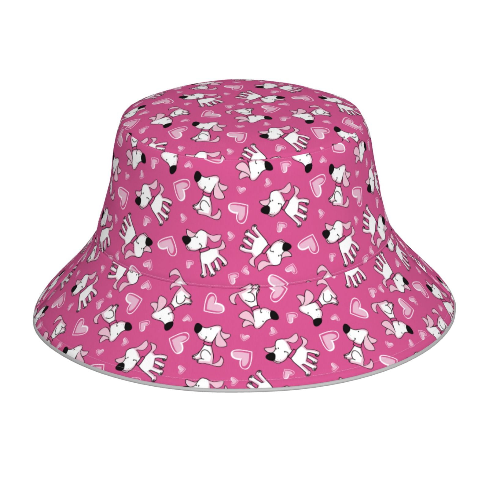 Honeii Love Dog for Unisex Bucket Hat Waterproof Rain Hat Reversible ...