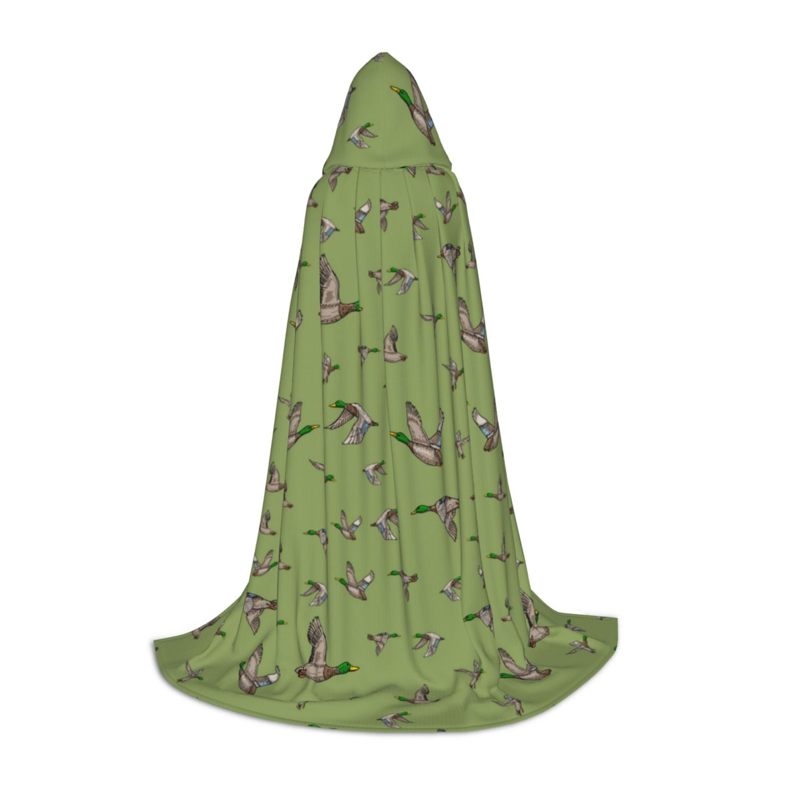 Honeii Mallard Duck Print Poncho Cape, Cloak Coat, Snuggly Hooded ...