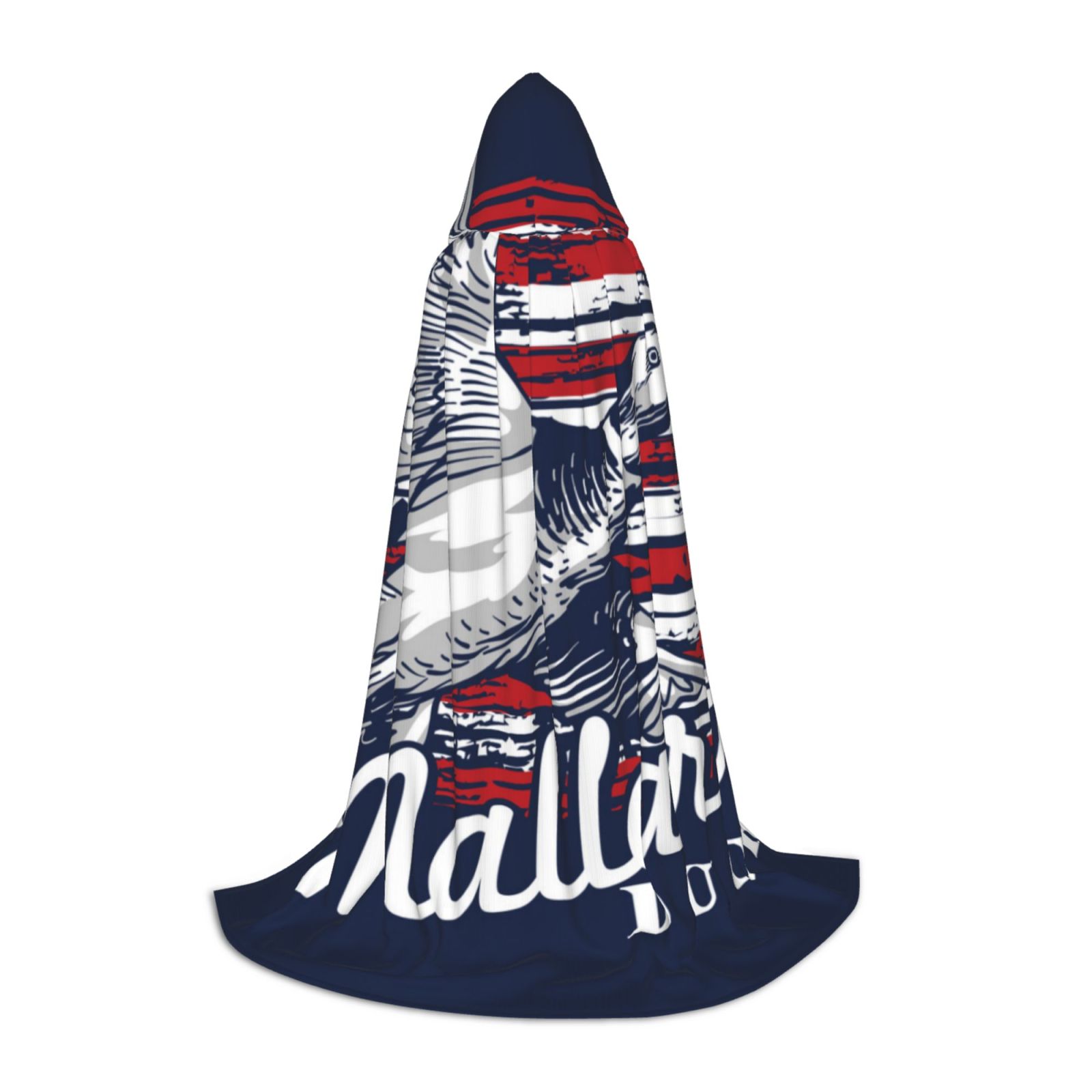 Honeii Mallard Duck With American Flag Print Poncho Cape, Cloak Coat ...