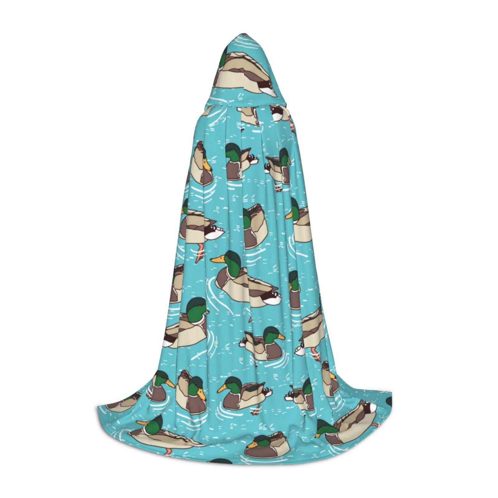 Honeii Mallard Ducks Swimming In The Lake Print Poncho Cape, Cloak Coat ...
