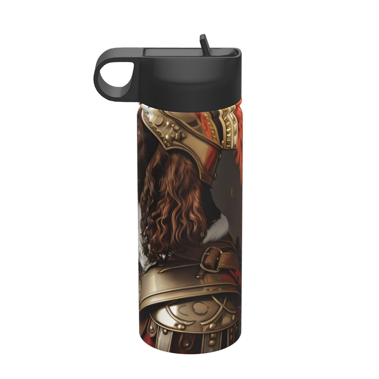 Honeii Medieval Knight Dog Print 18 oz Insulated Water Bottle with ...