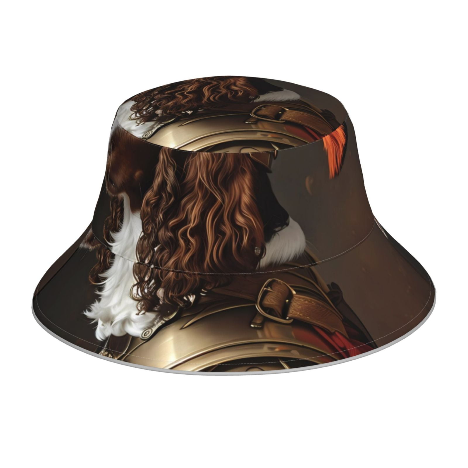 Honeii Medieval Knight Dog for Unisex Bucket Hat Waterproof Rain Hat ...