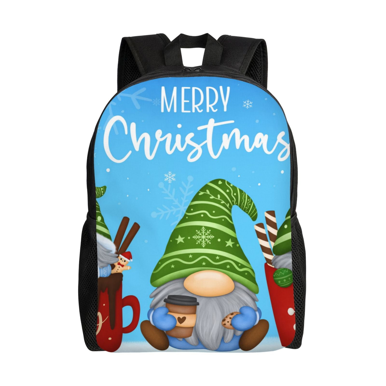 Honeii Merry Christmas Gnome Print Laptop Backpack for Work, College ...