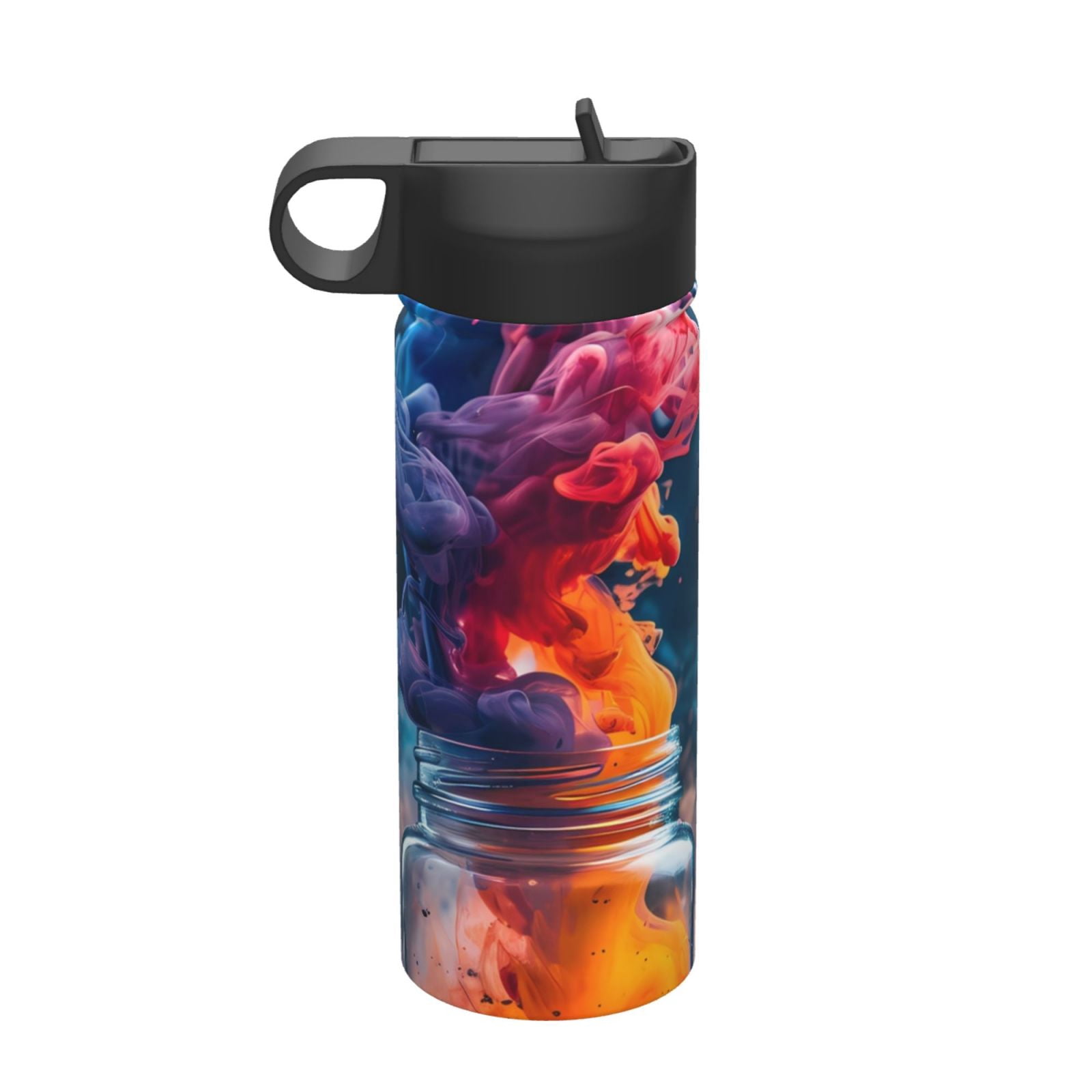 Honeii Modern Art Red And Blue Colors Print 18 oz Insulated Water ...