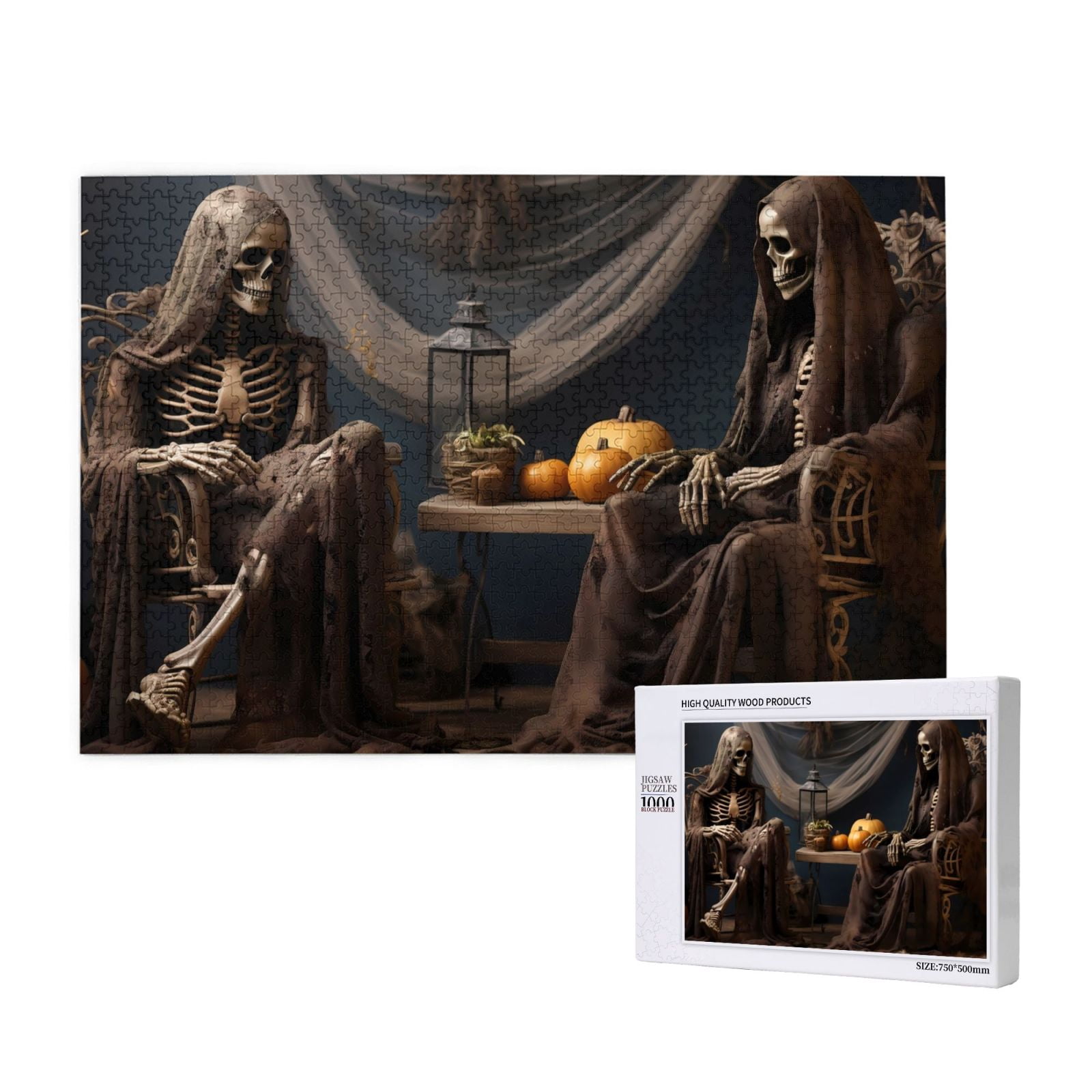 Honeii Modern Skull Sisters Pattern 1000 Piece Puzzles for Adults ...