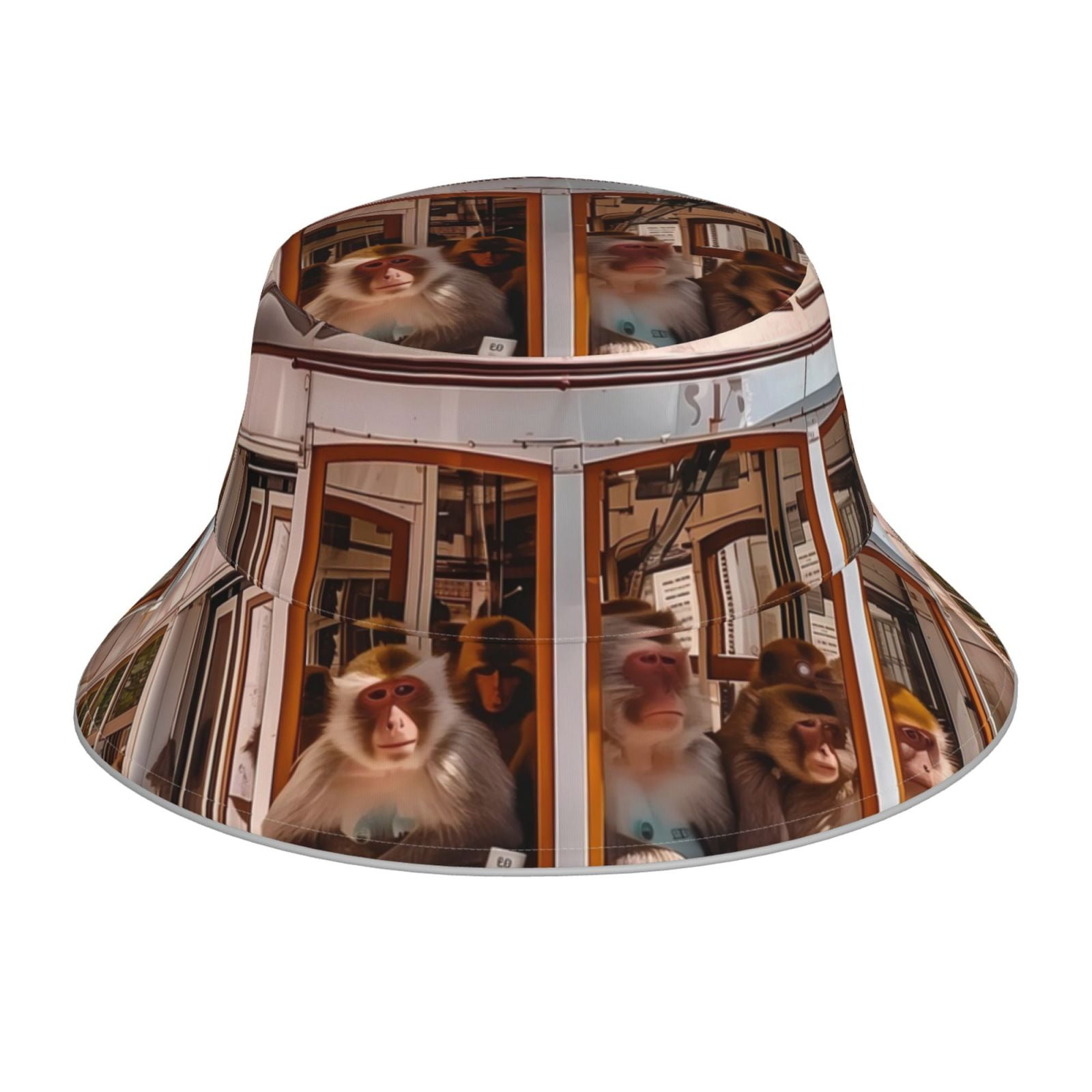 Honeii Modern Urban Monkey for Unisex Bucket Hat Waterproof Rain Hat ...