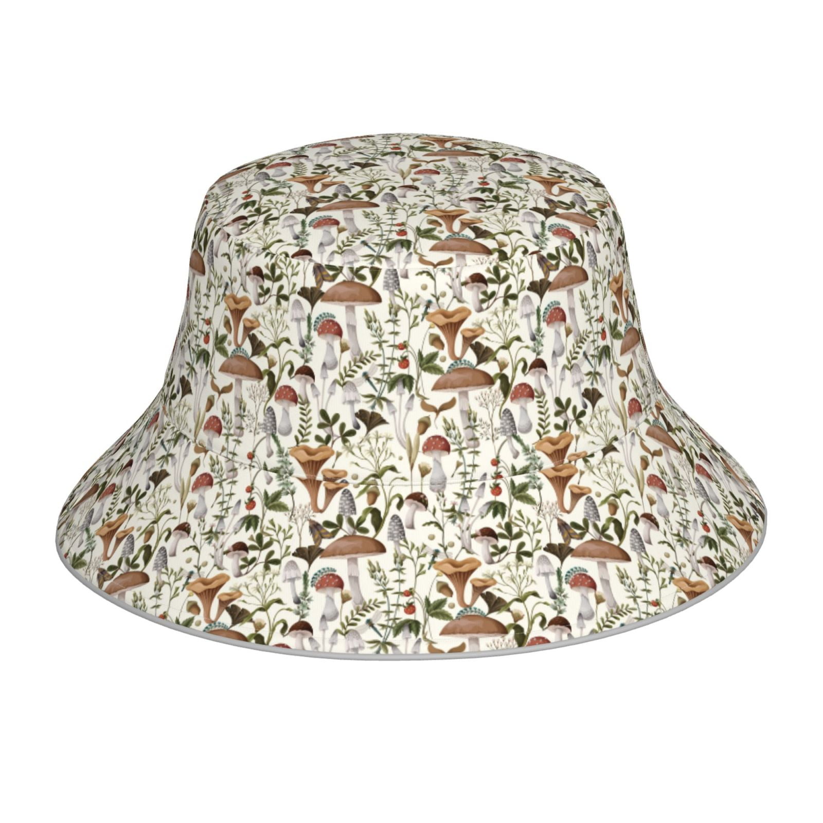 Honeii Mushroom Garnish for Unisex Bucket Hat Waterproof Rain Hat ...
