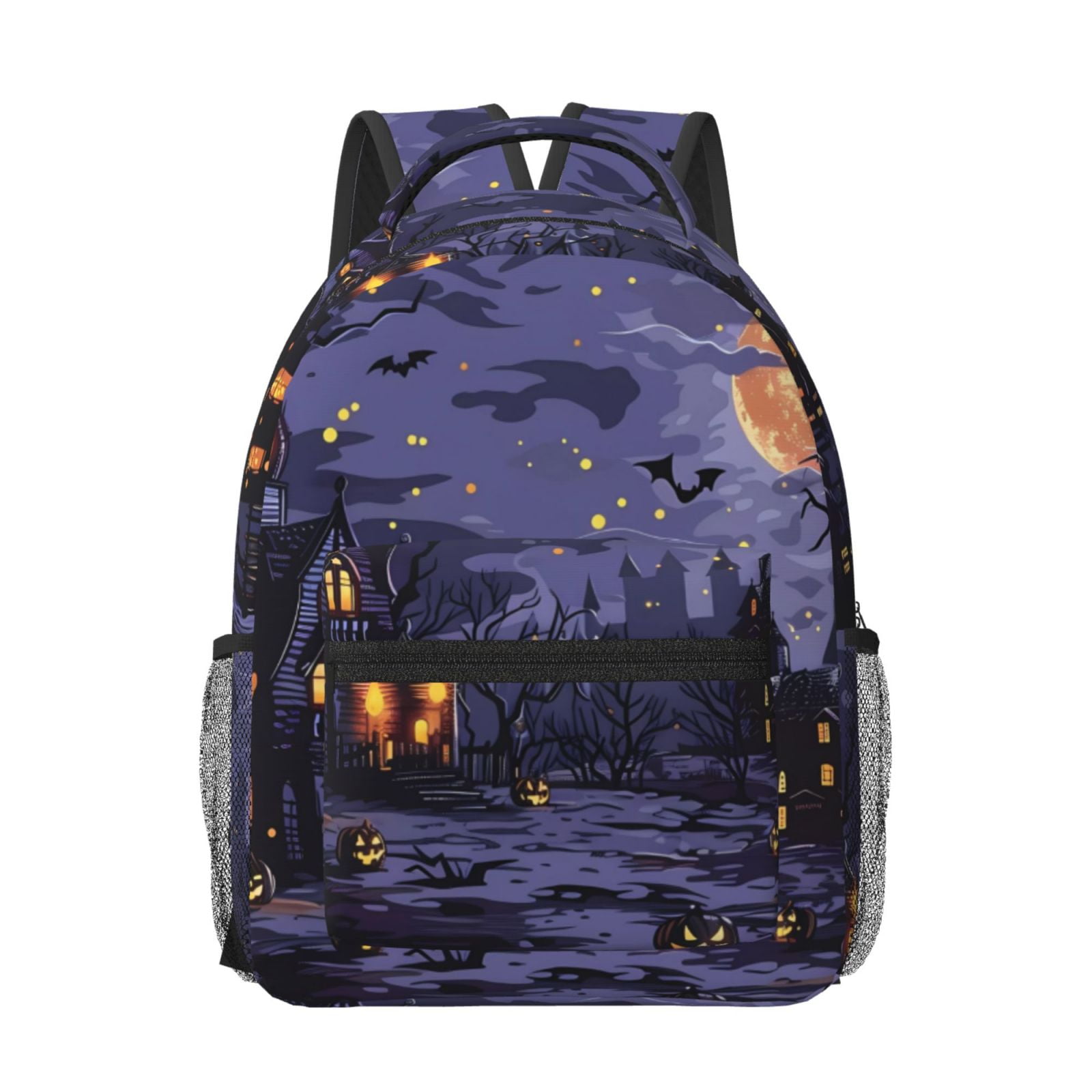 Honeii Mystery House Halloween Night Print Backpack for School,15.6 ...