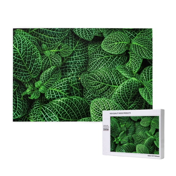 Honeii Natural Green Leaves Pattern 1000 Piece Puzzles for Adults ...