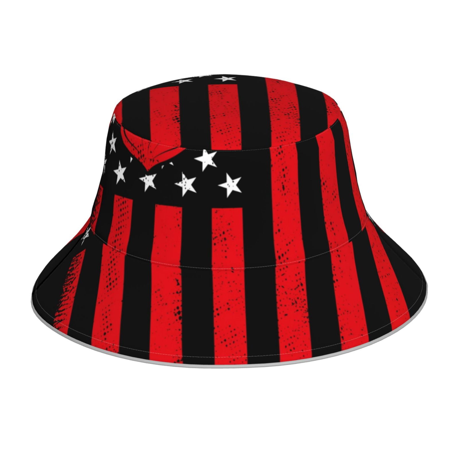 Honeii Nautical American Flag for Unisex Bucket Hat Waterproof Rain Hat ...
