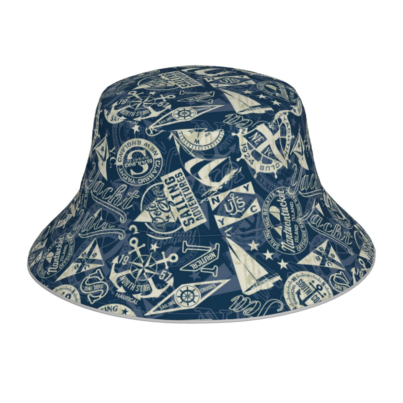 Honeii Nautical Style for Unisex Bucket Hat Waterproof Rain Hat ...
