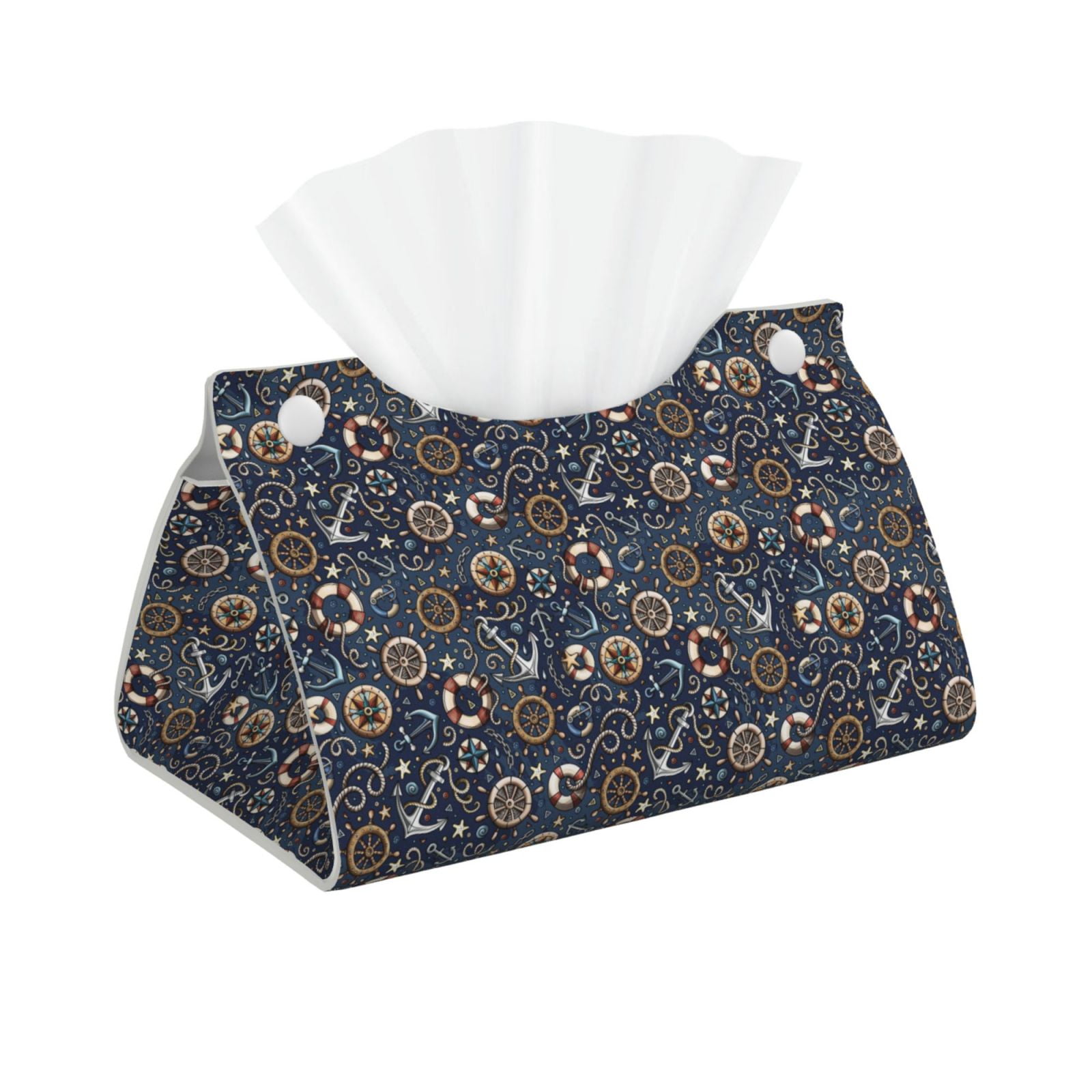 Honeii Nautical for Tissue Box Cover/Holder - Covers Rectangular Shaped ...