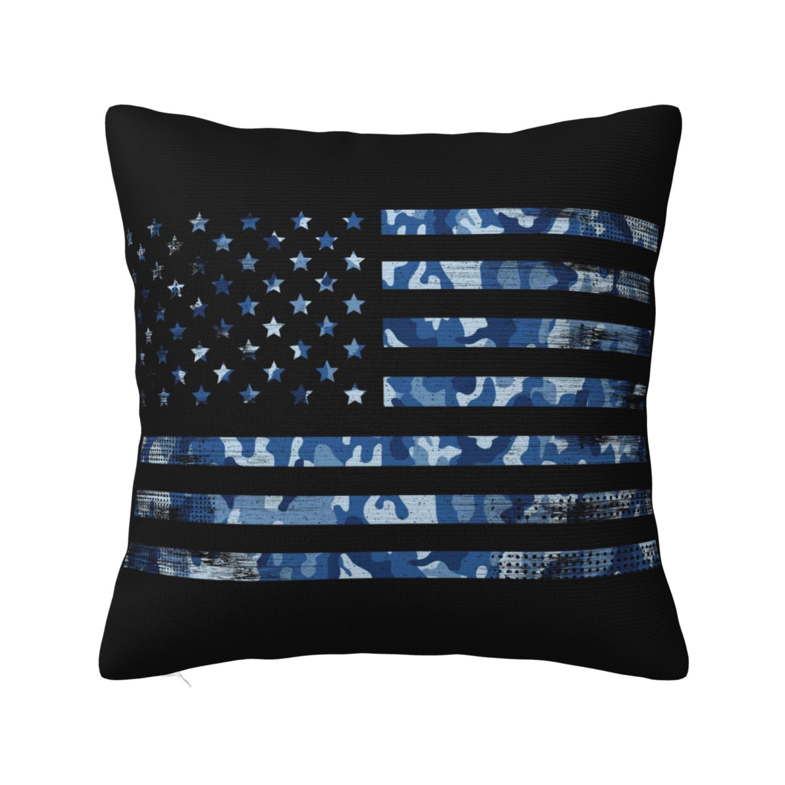 Honeii Navy Camouflage American Flag Print Throw Pillow, Square ...