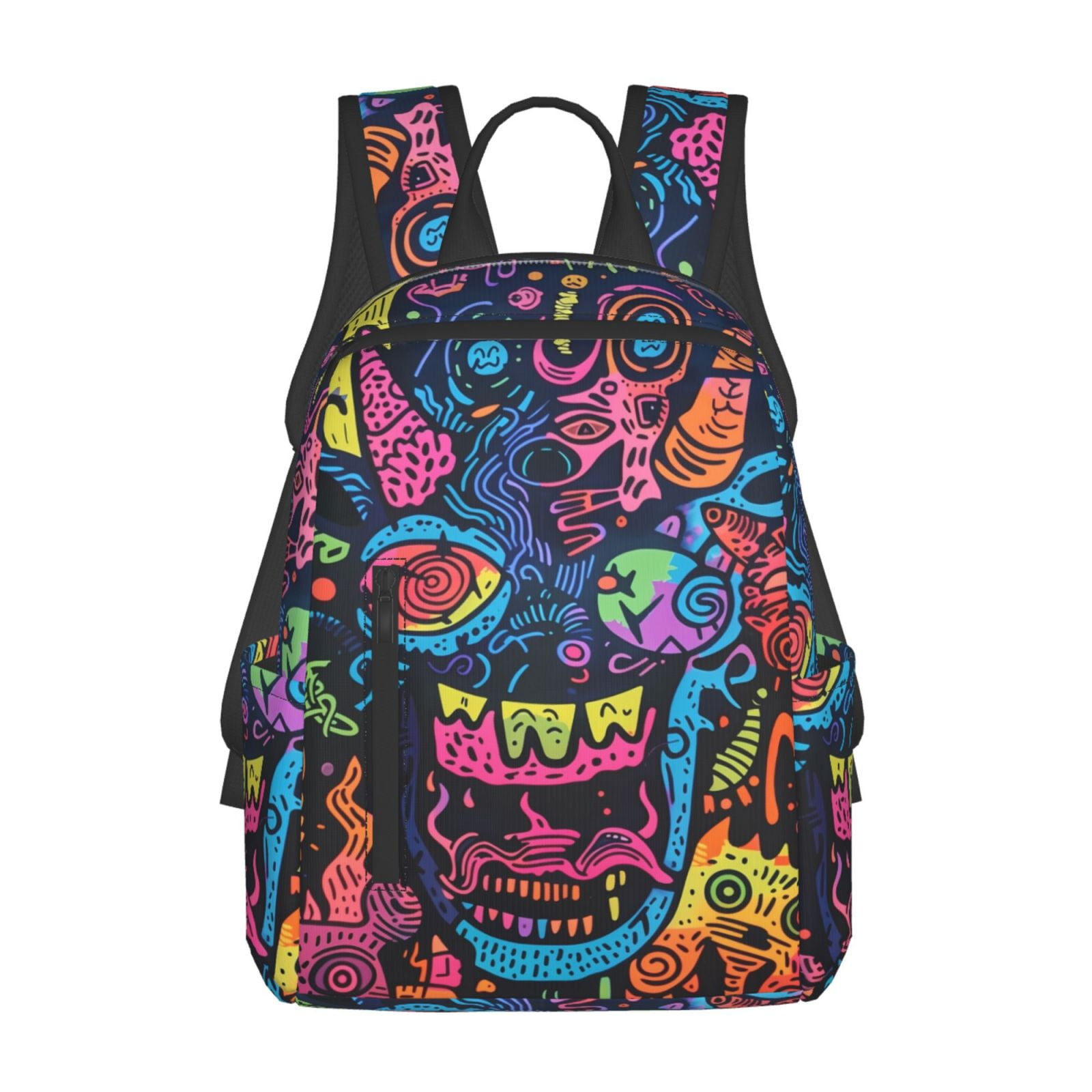 Honeii Neon Graffiti Urban Art Print Lightweight Backpacks,Carry on ...