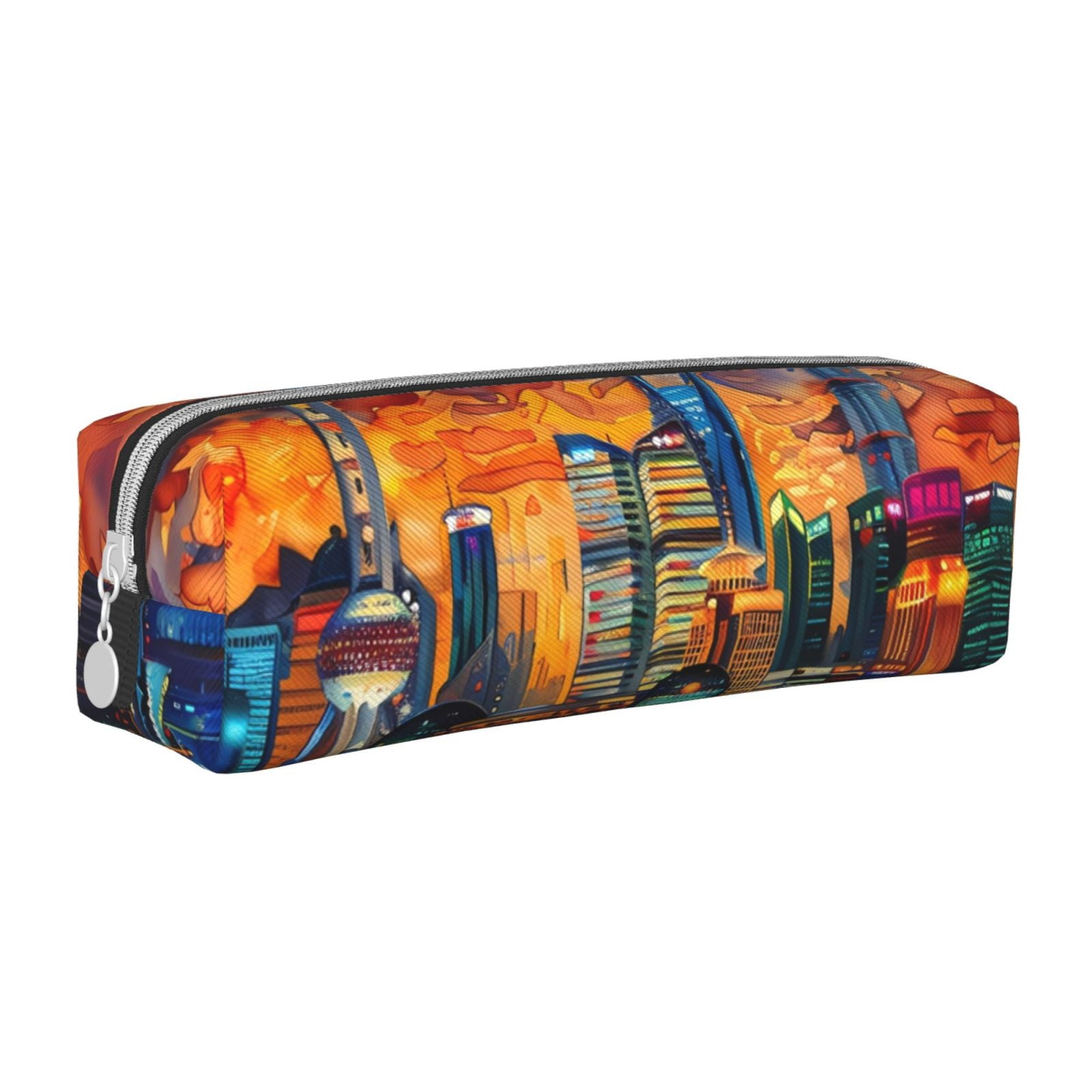 Honeii Neon Shanghai Cityscape Night Pattern Pencil Case, Pencil Pouch ...