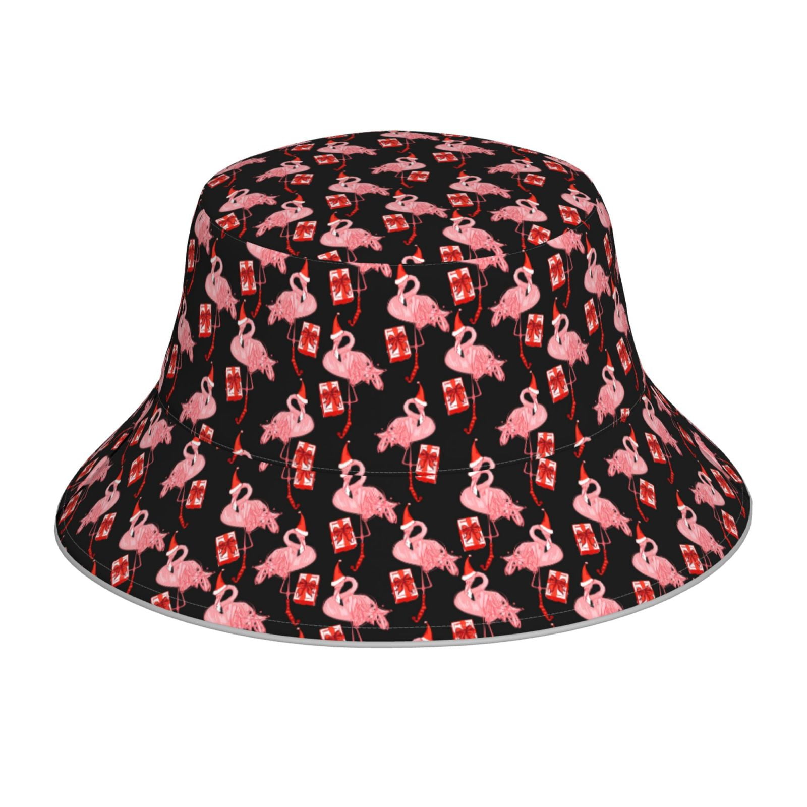 Honeii New Year Flamingo for Unisex Bucket Hat Waterproof Rain Hat ...