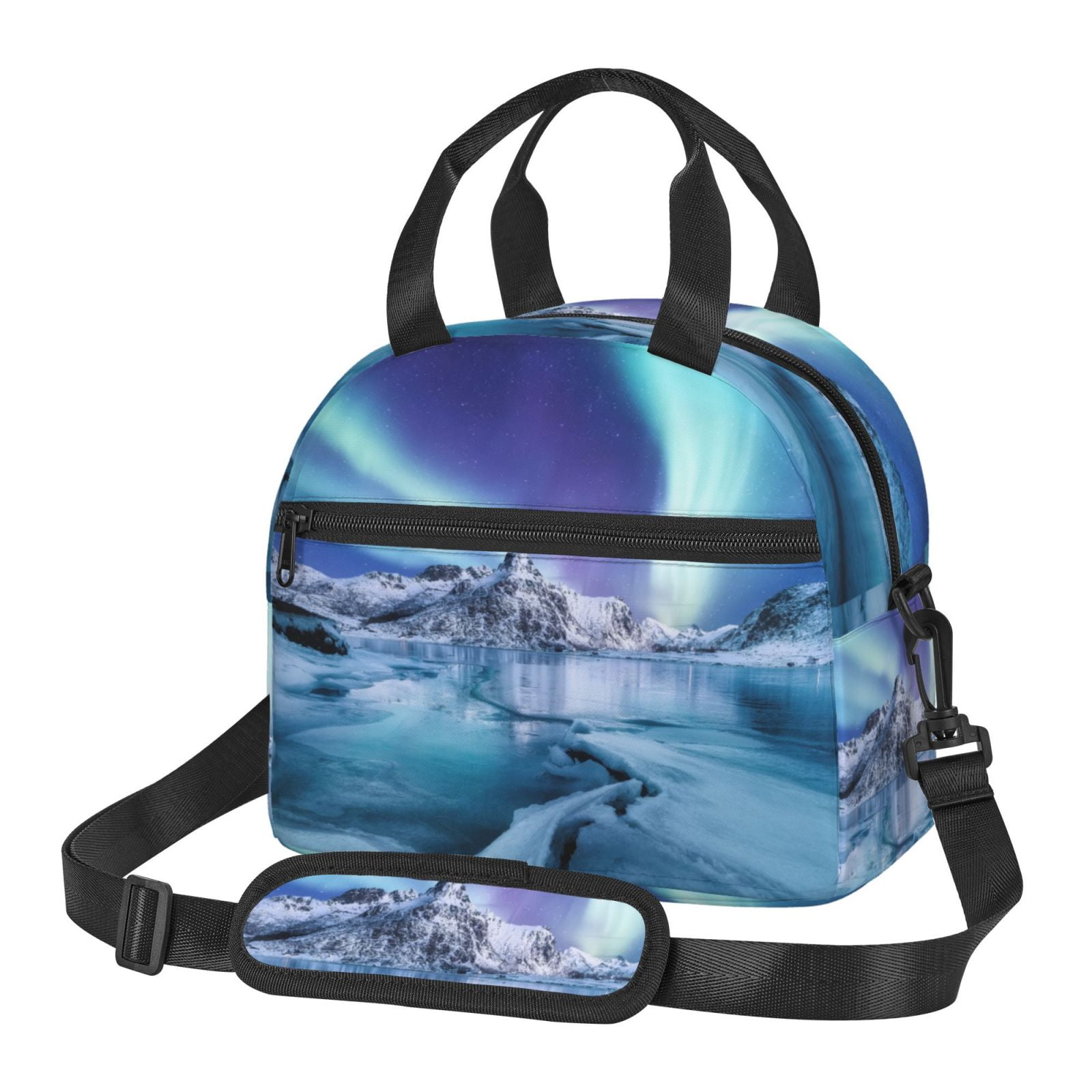 Honeii Night At Lake Aurora 1 Print Lunch Box,Insulated Lunch Bag,Lunch ...