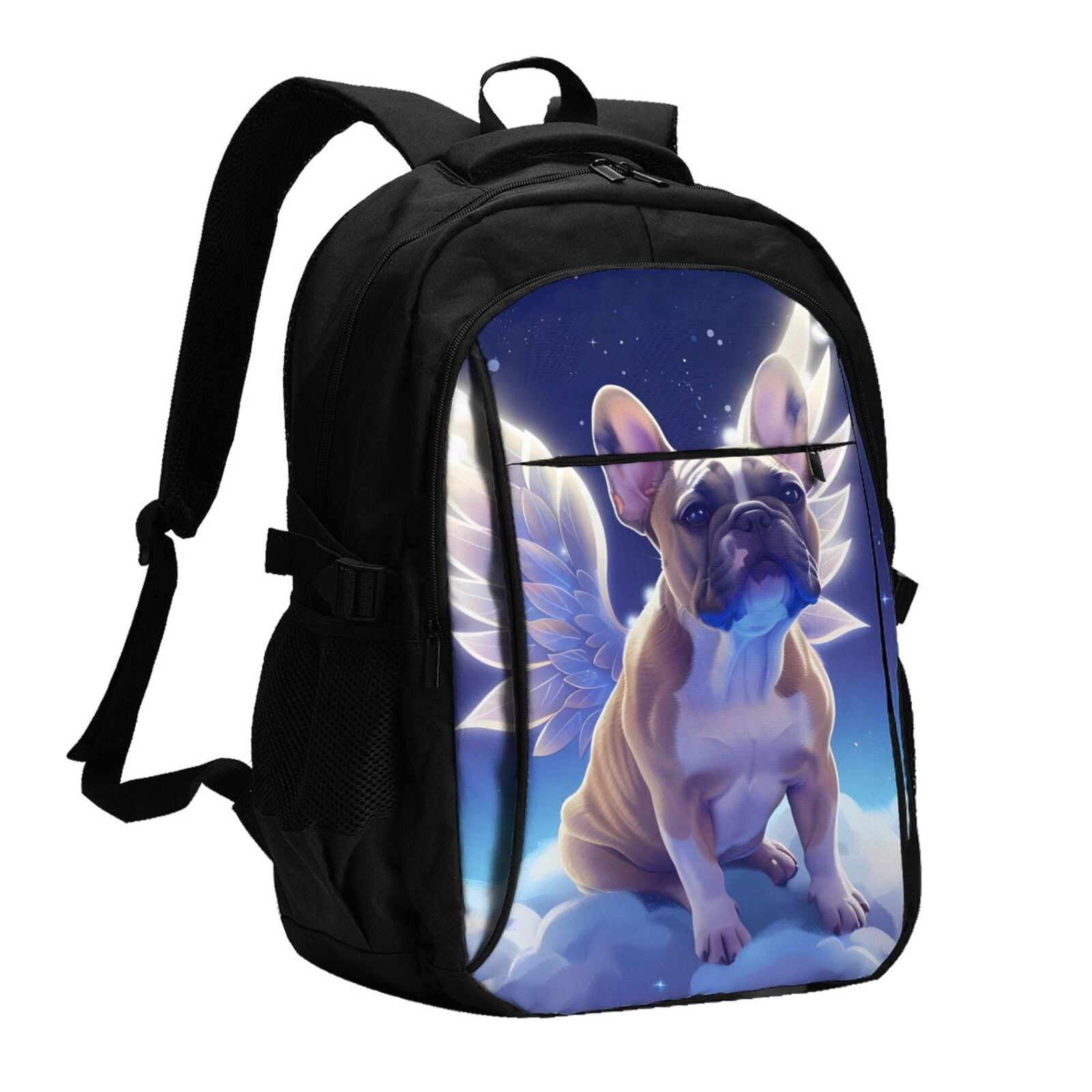 Honeii Night Sky Winged French Bulldog for Travel Laptop Backpack ...