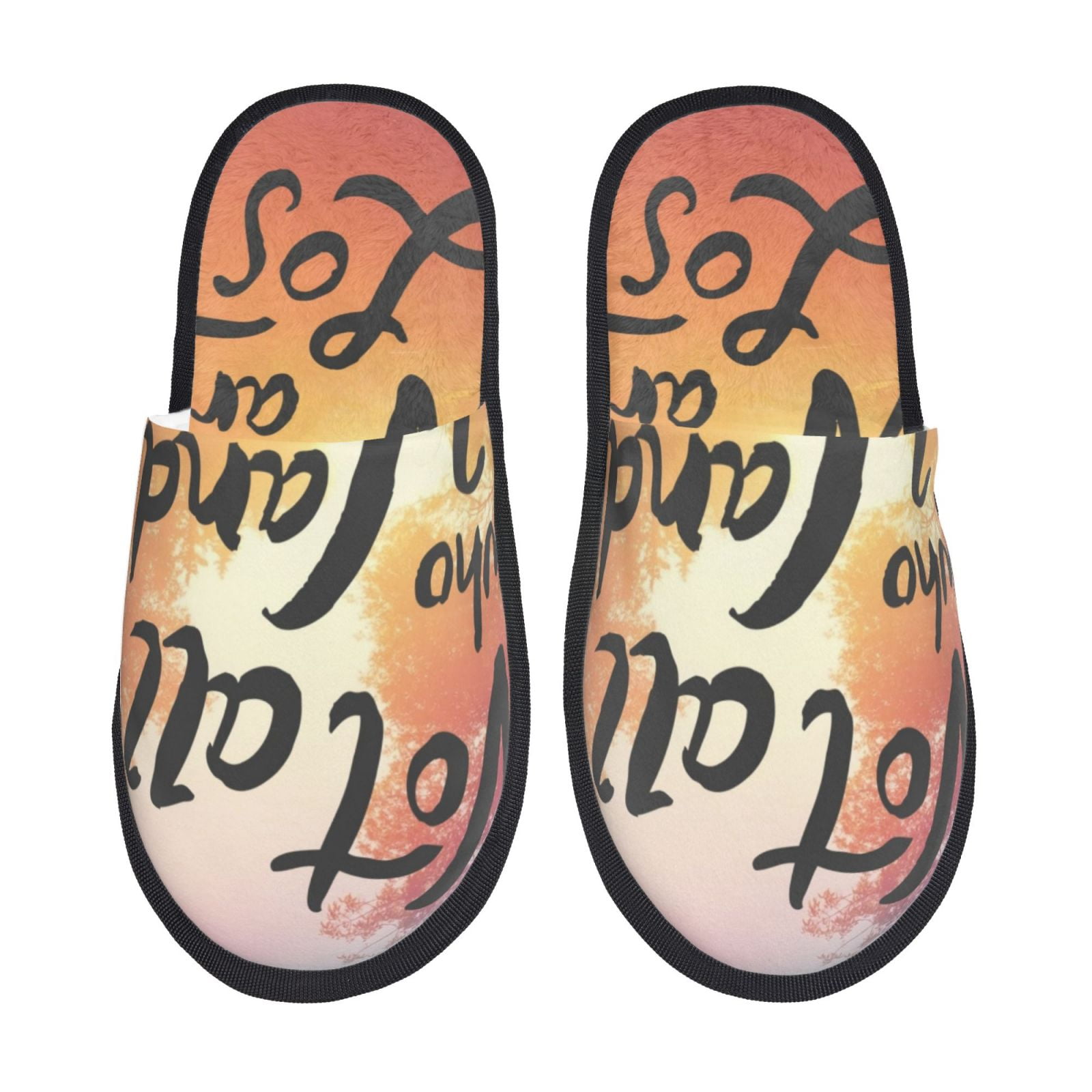 Honeii Not All Who Wander Are Lost print Slippers Memory Foam House ...