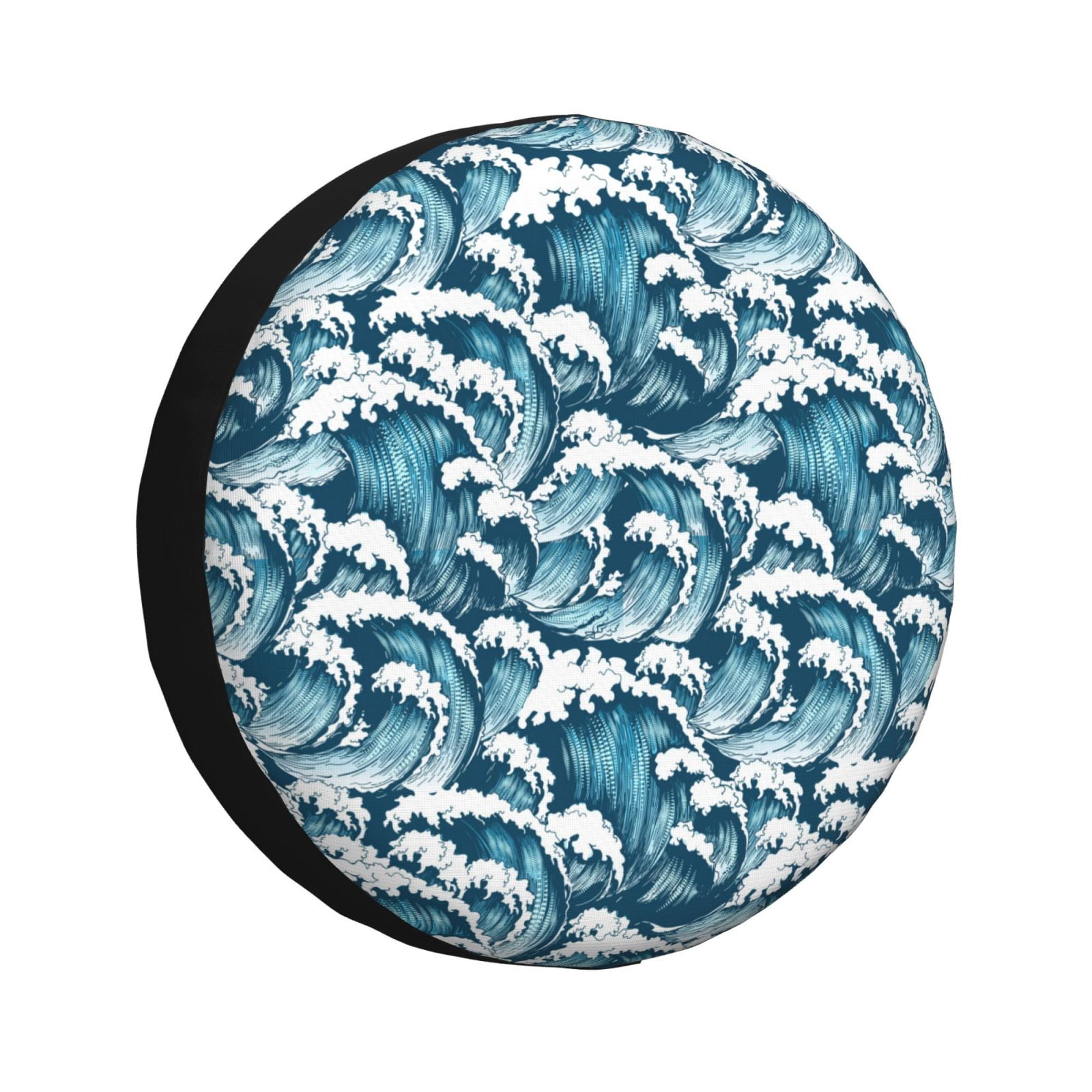 Honeii Ocean Waves Print Tire Covers, Waterproof Anti-UV Sun Snow Rain ...
