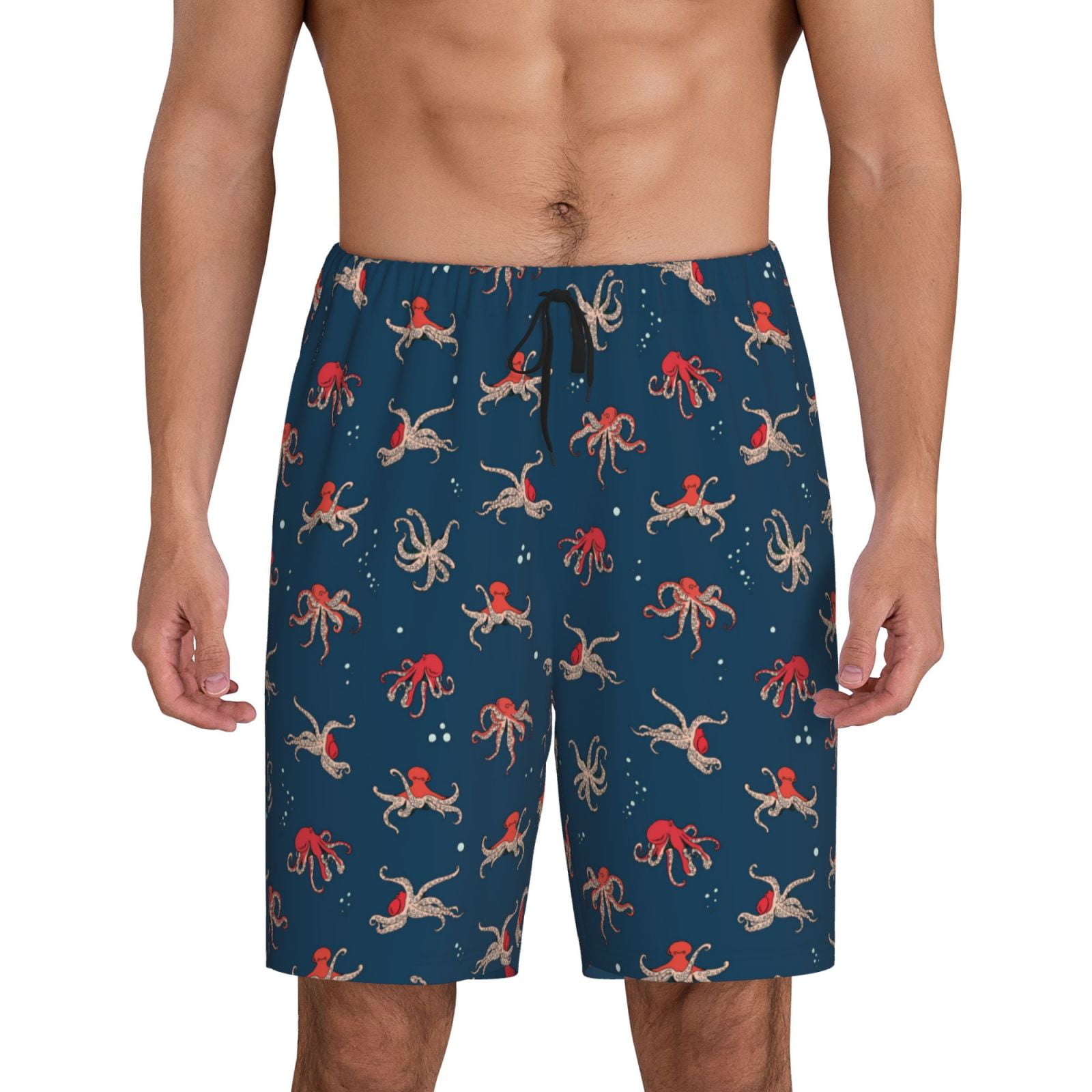 Honeii Octopus Print Men's Pajama Sleepwear Shorts - a comfy pajama ...