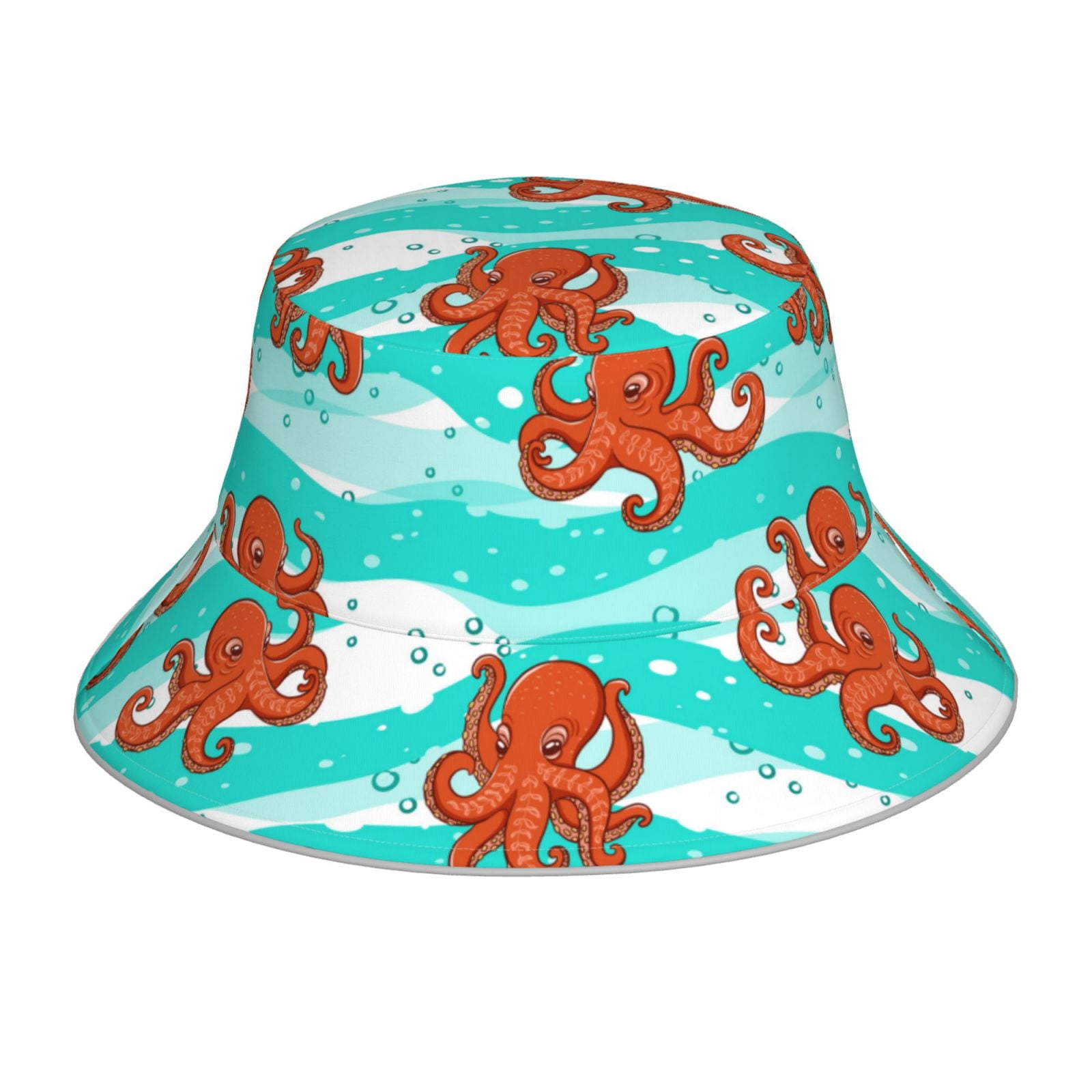 Honeii Octopuses for Unisex Bucket Hat Waterproof Rain Hat Reversible ...