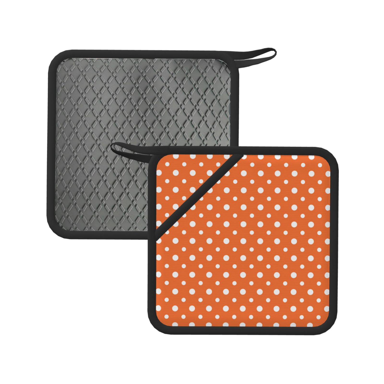 Honeii Orange And White Polka Dot for Silicone Trivets for Hot Pots and ...
