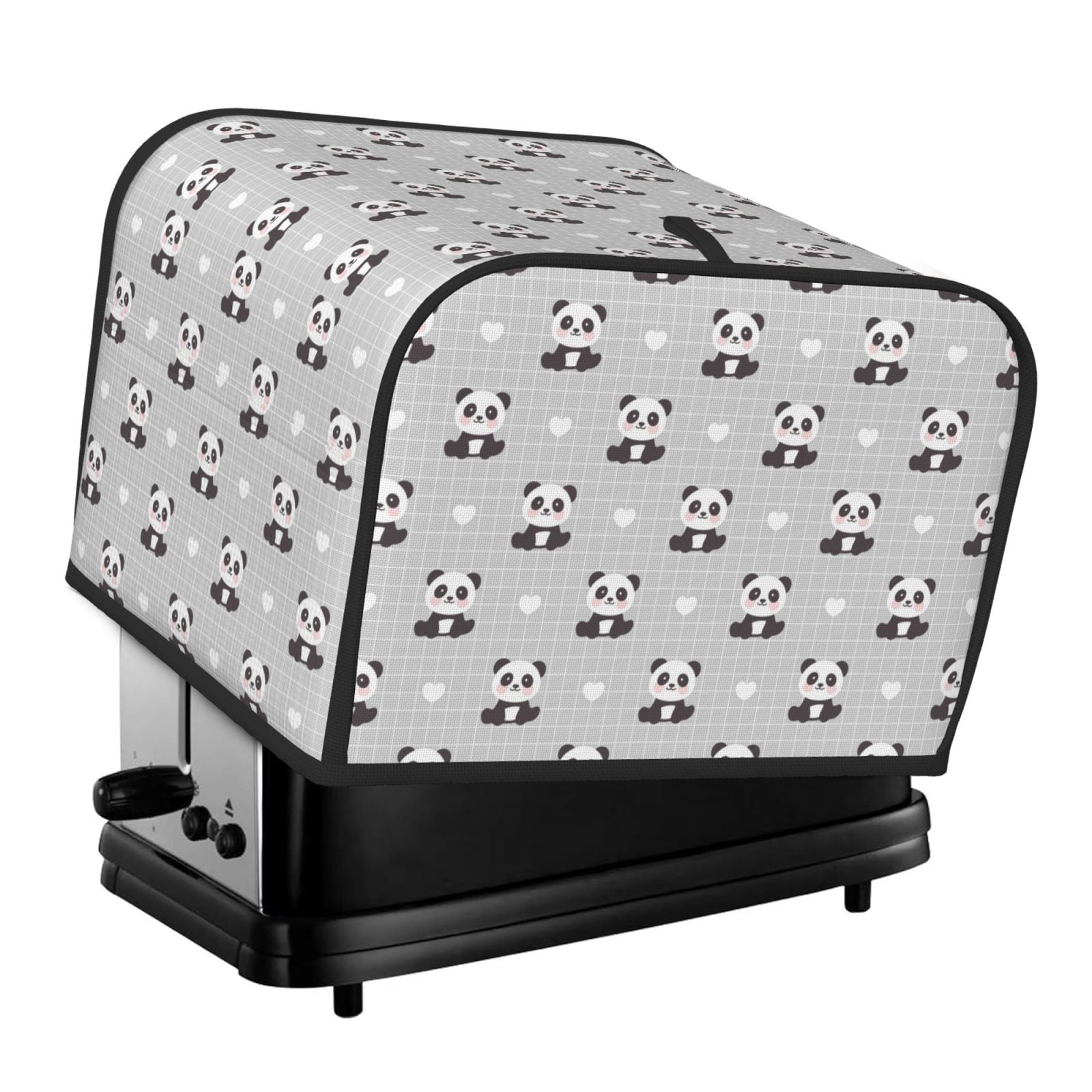 Honeii Panda Bear Print 4 slice Toaster Cover, Two Slice Toaster Dust ...