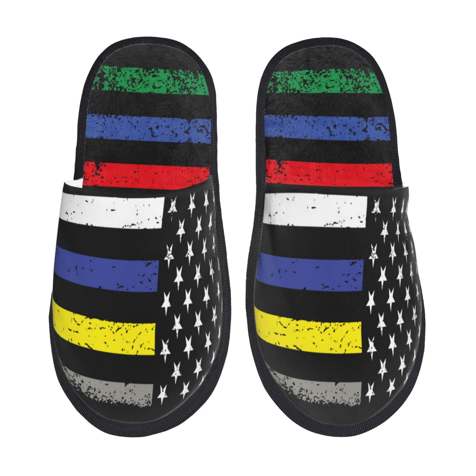 Honeii Patrick’s Day Gnomes Print Furry Slippers Bedroom Slippers for ...