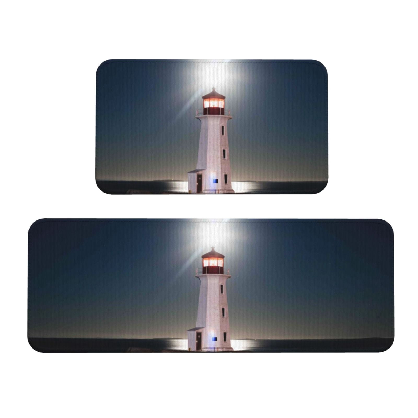 Honeii Peggy's Cove Lighthouse Print Kitchen Mat [2 PCS] for Floor ...