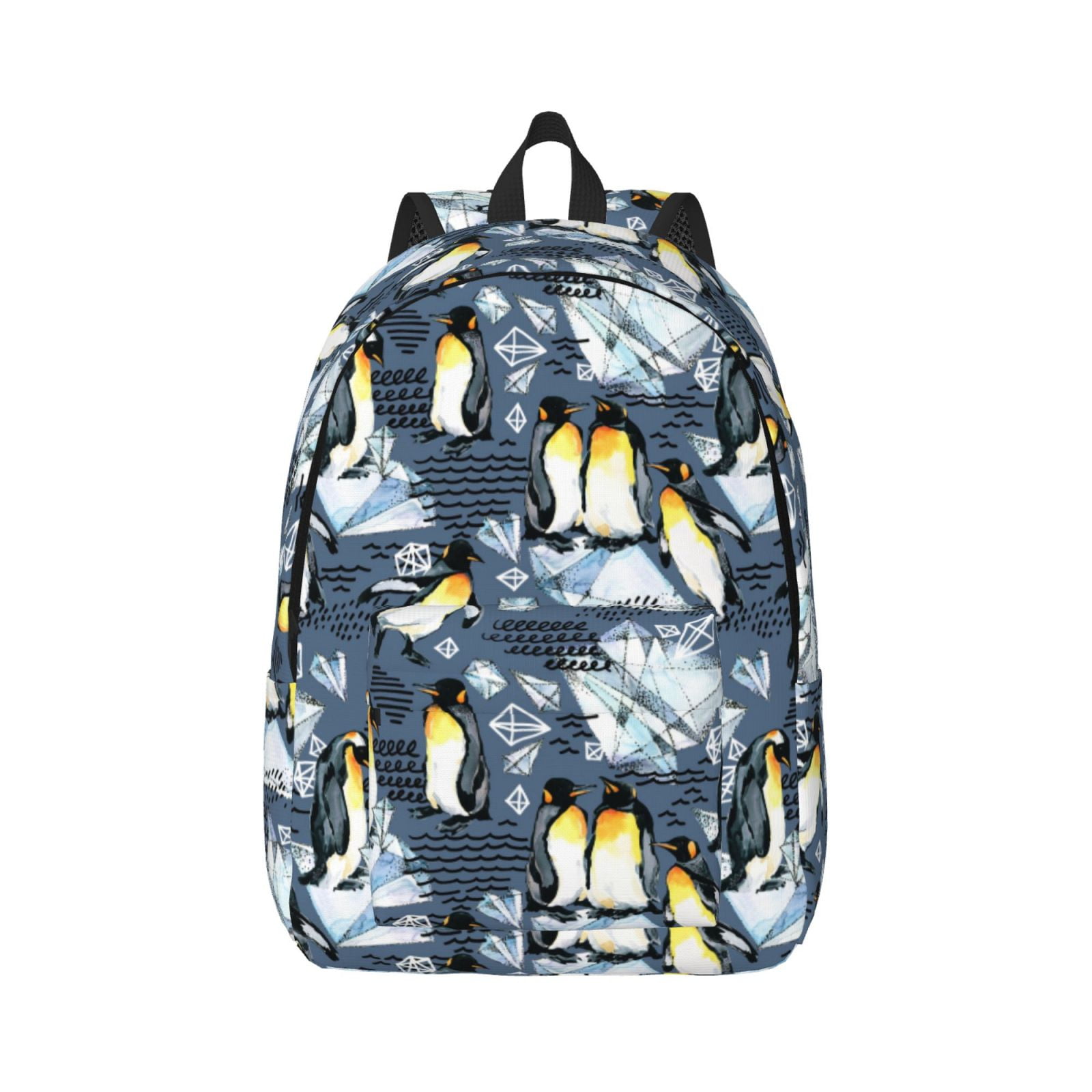 Honeii Penguin Arctic Adventure Print Canvas College Laptop Backpack ...