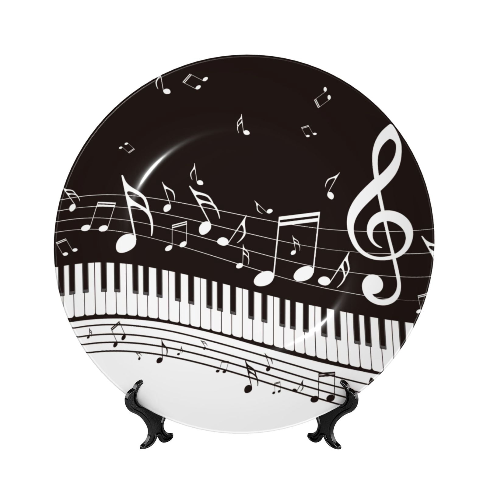 Honeii Piano Keys With Musical Notes Print Elegant Bone China ...