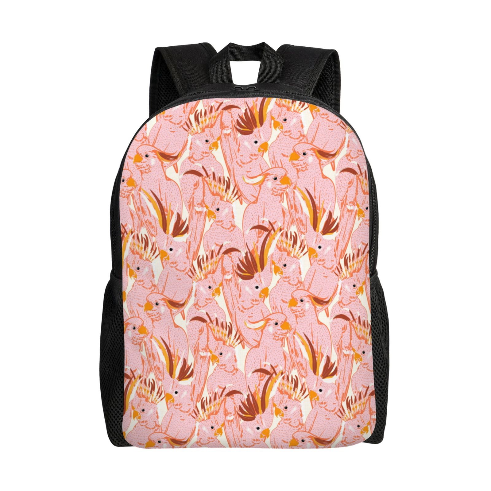 Honeii Pink Cockatoo Birds Print Laptop Backpack for Work, College ...