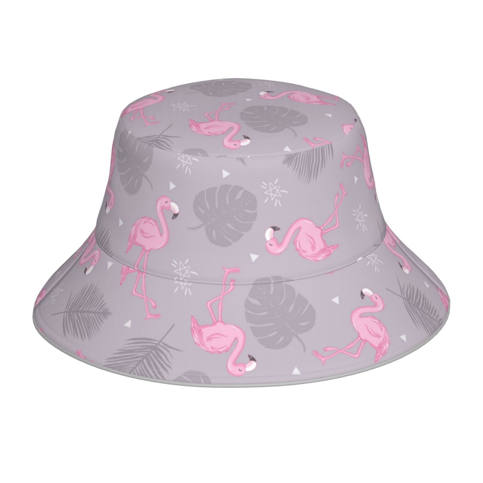 Honeii Pink Flamingo for Unisex Bucket Hat Waterproof Rain Hat ...