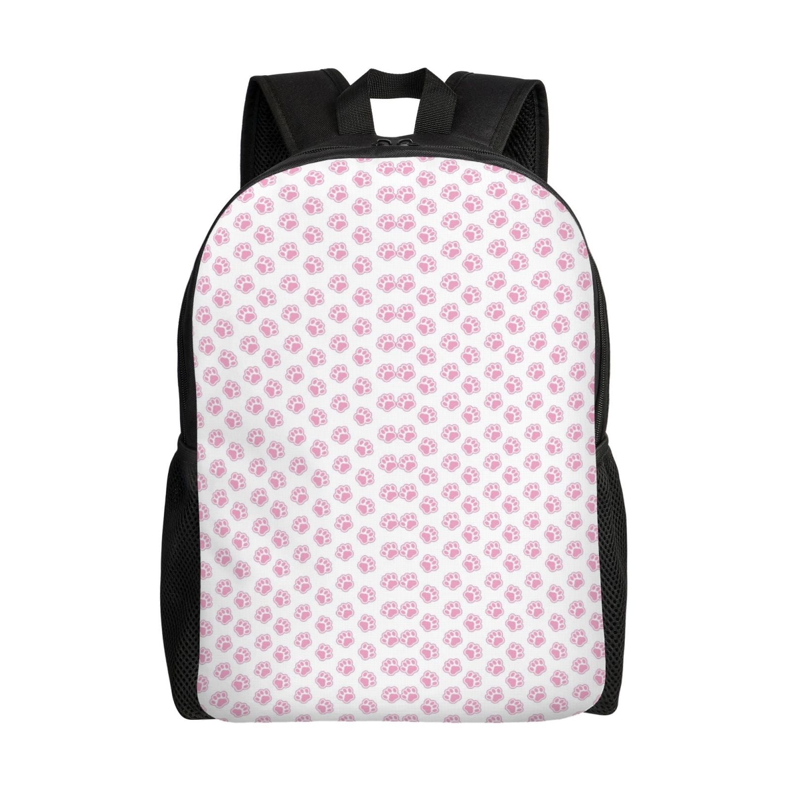 Honeii Pink Paw Print Laptop Backpack for Work, College, Travel, Daily ...