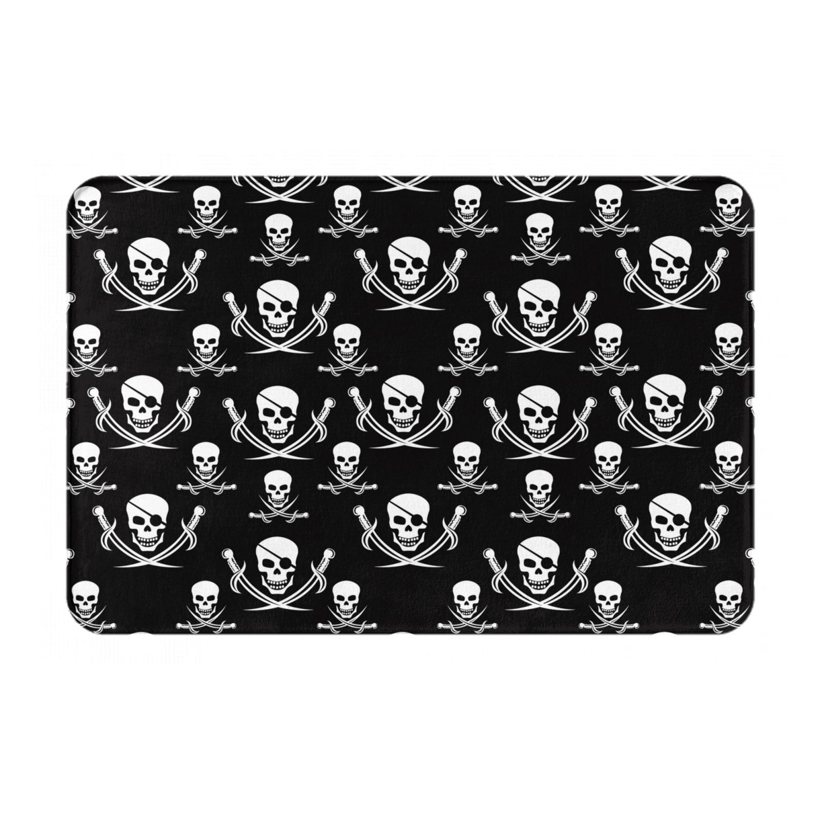 Honeii Pirate skulls Pattern Door Mat, Welcome Door Mats Outdoor Indoor ...