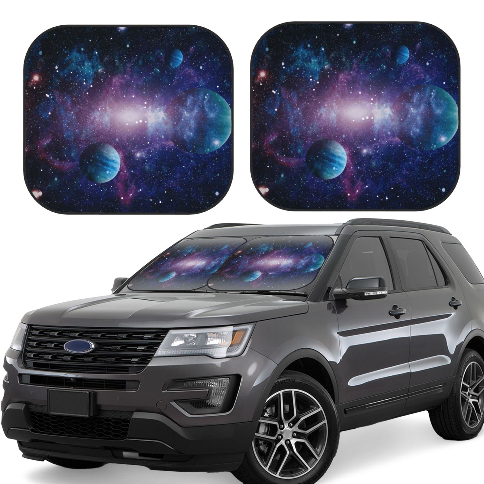 Honeii Planets Stars And Galaxies1 Print Foldable Car Sun Shade for ...