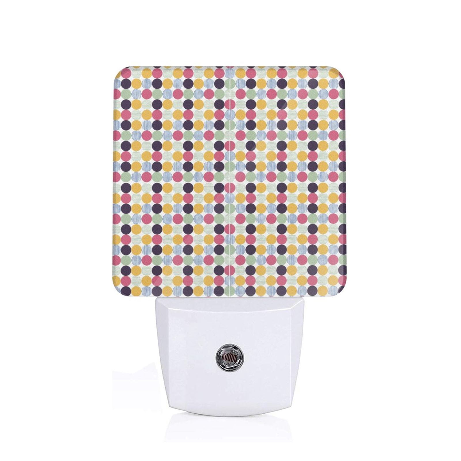 Honeii Polka Dot Print LED Night Light with Light Sensor, Night Lights ...