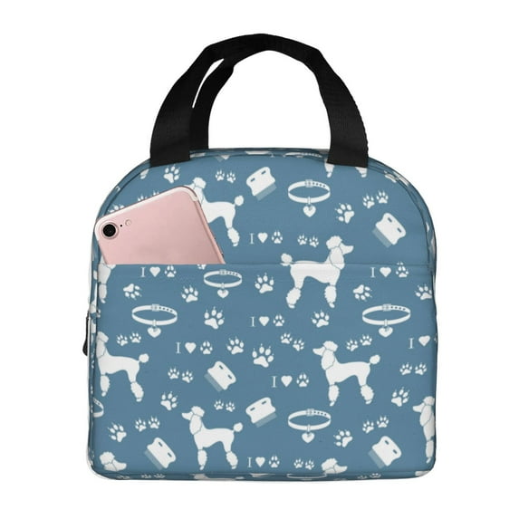 Honeii Poodle Dog Print Lunch Bag Women, Lunch Box Lunch Bag for Women ...