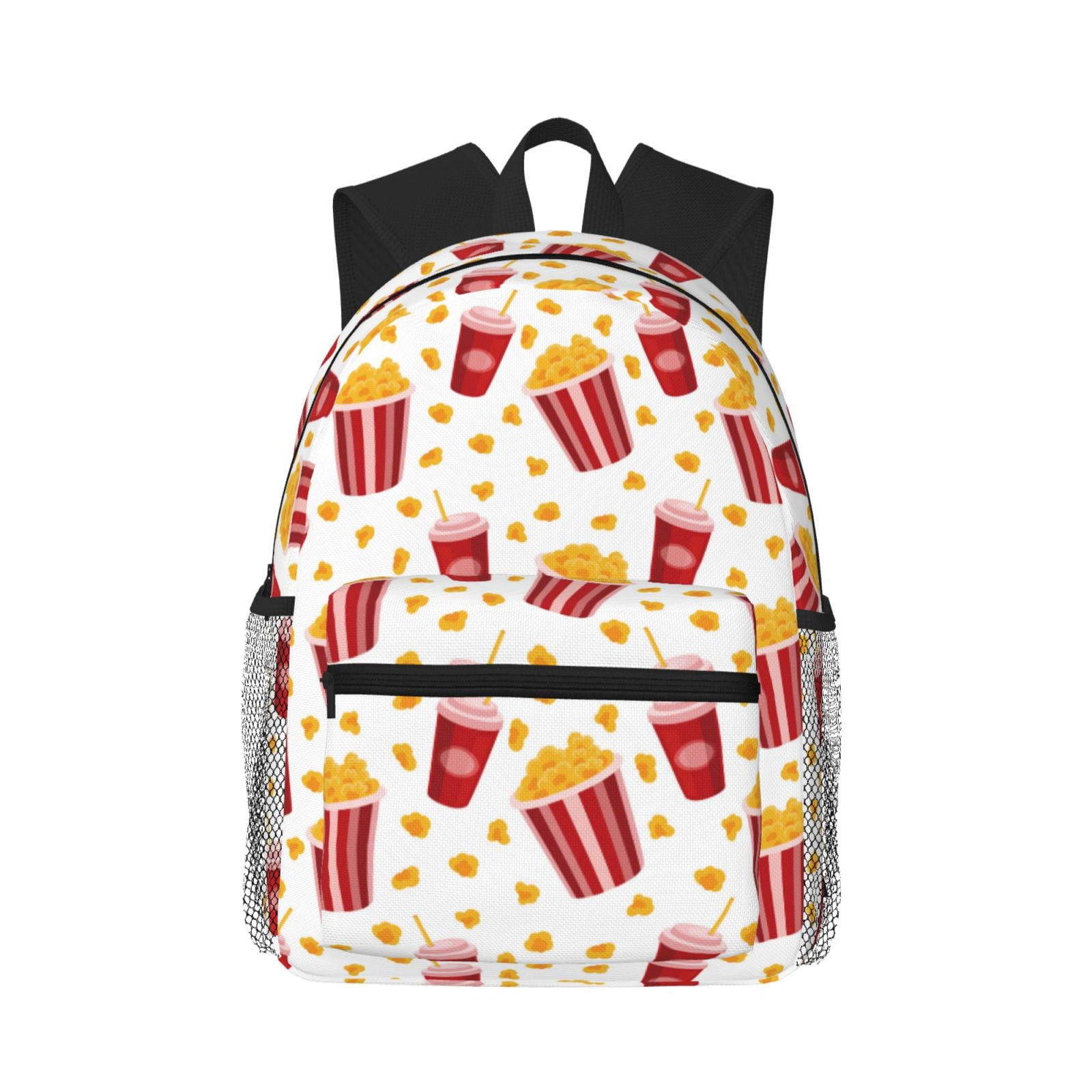 Honeii Popcorn Print School Backpack,Casual Lightweight Travel Rucksack ...