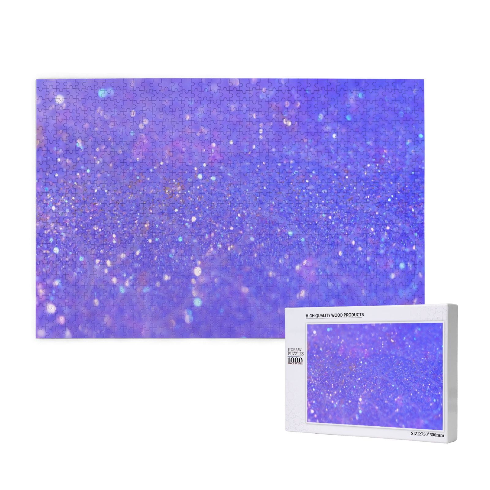 Honeii Purple Glitter Pattern 1000 Piece Puzzles for Adults, Jigsaw ...