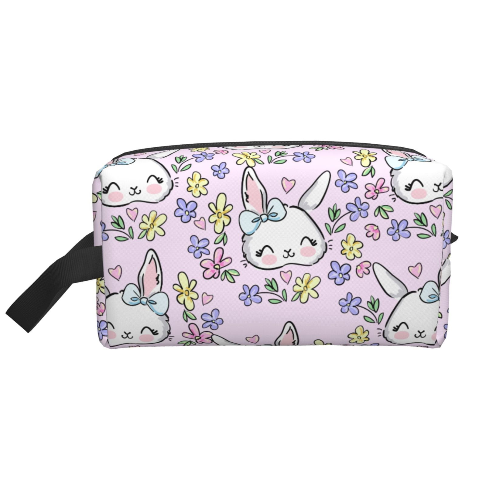 Honeii Purple Rabbit Print Multi-Purpose Storage Bag,Hanging Dopp Kit ...