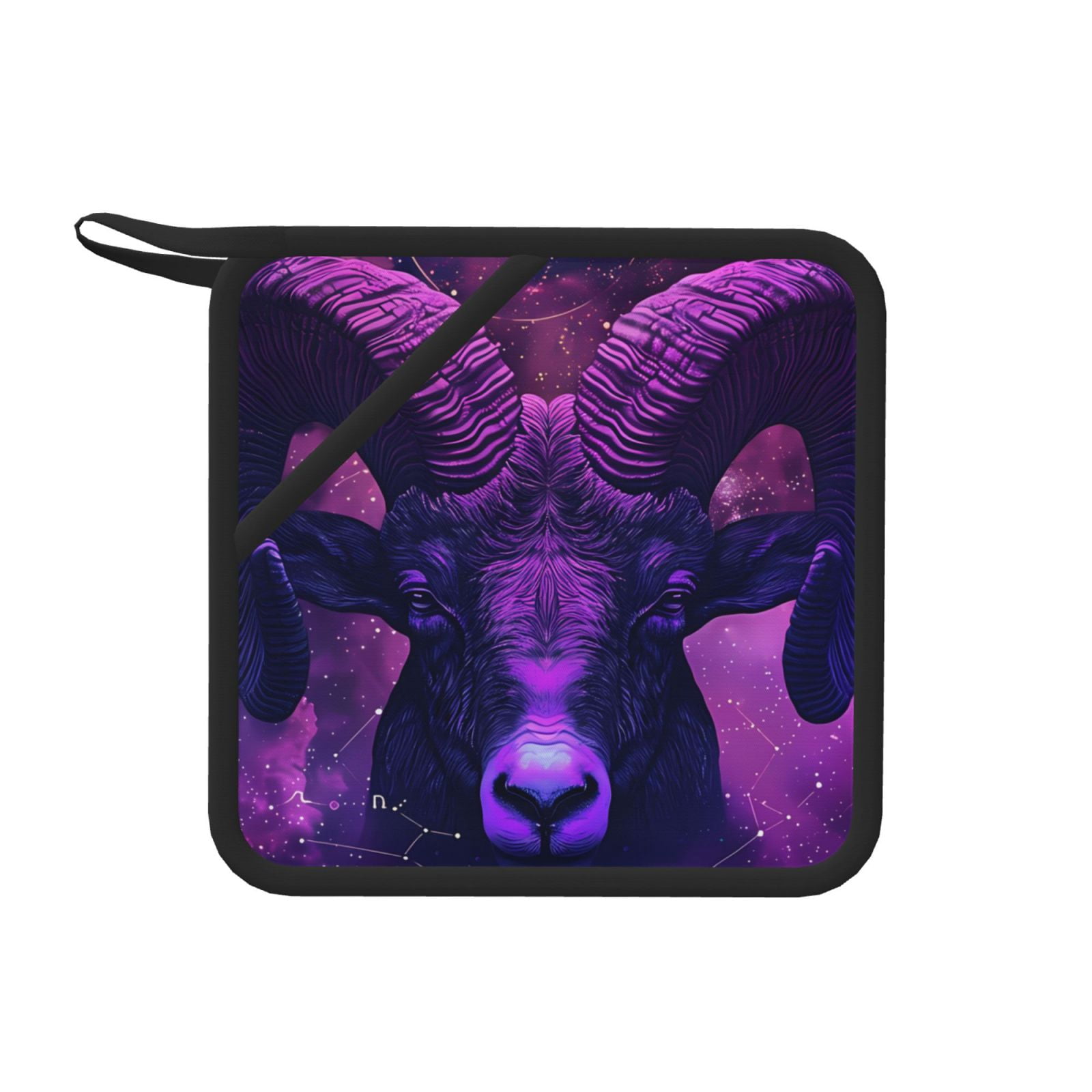 Honeii Purple Starry Sky Antelope for Silicone Trivets for Hot Pots and ...