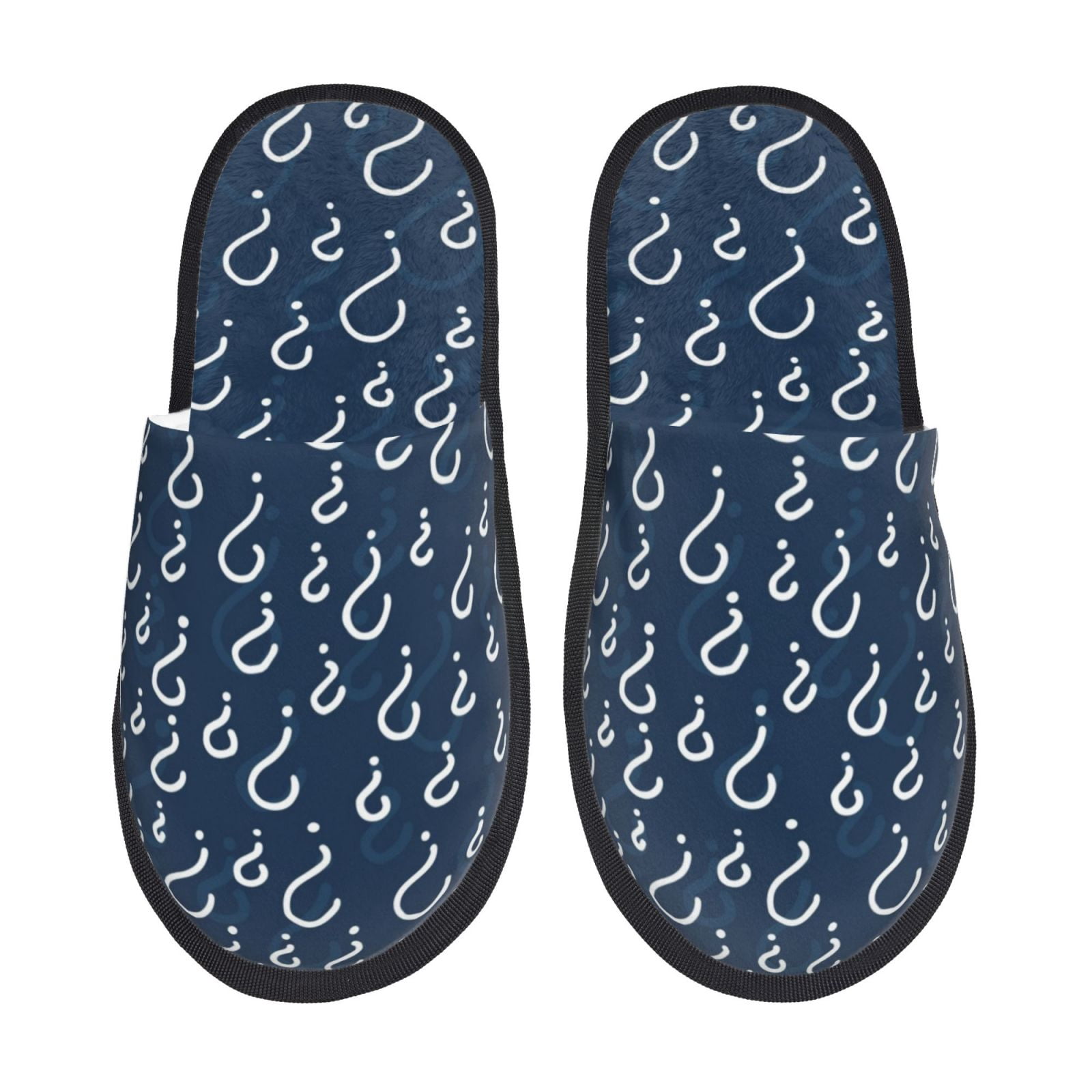 Honeii Question Marks print Slippers Memory Foam House Bedroom Slippers ...